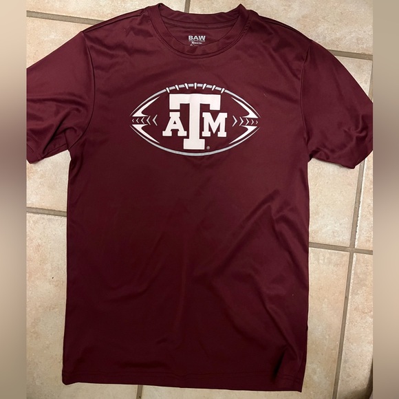 Shirts | Texas Am Aggie Football Maroon White Athletic Shirt | Poshmark